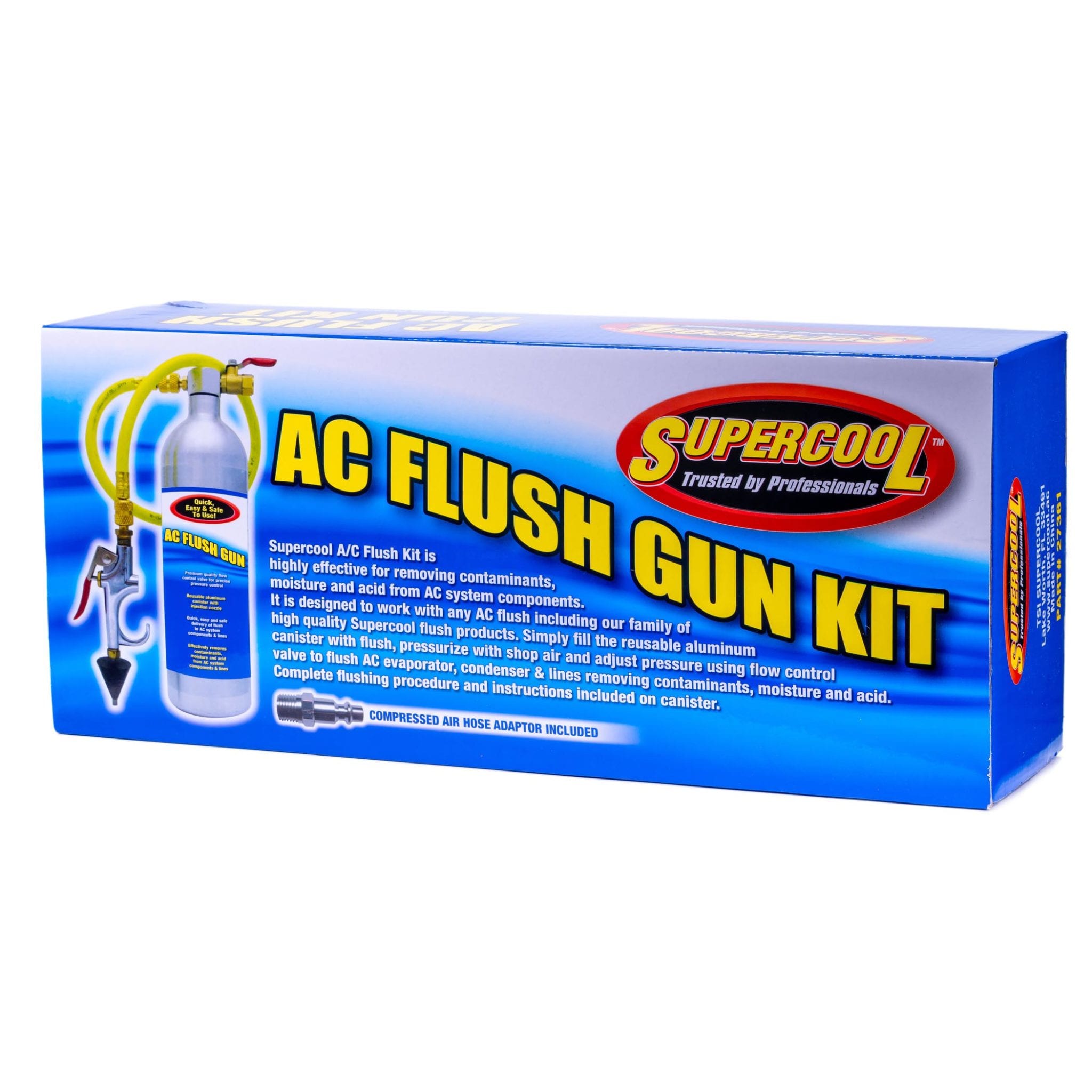 Flush Gun with Flow Control Valve & Air Compressor Adaptor - TSI Supercool