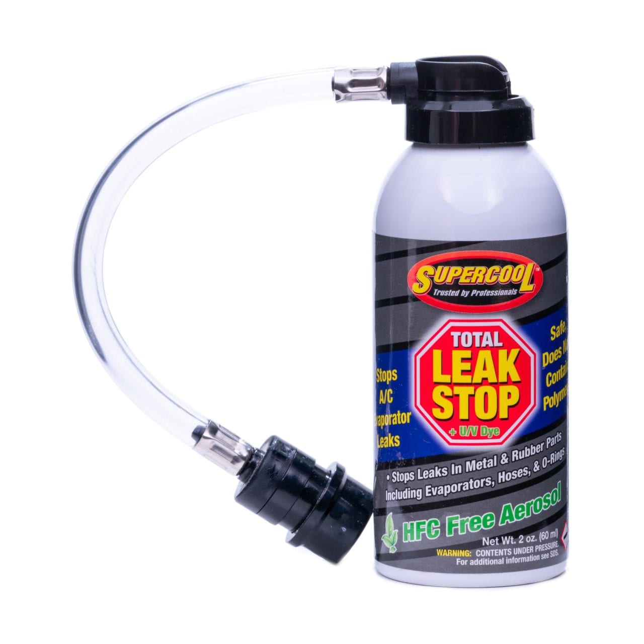 R134a Total Leak Stop with UV Dye & Applicator Hose 2oz BOV - TSI Supercool