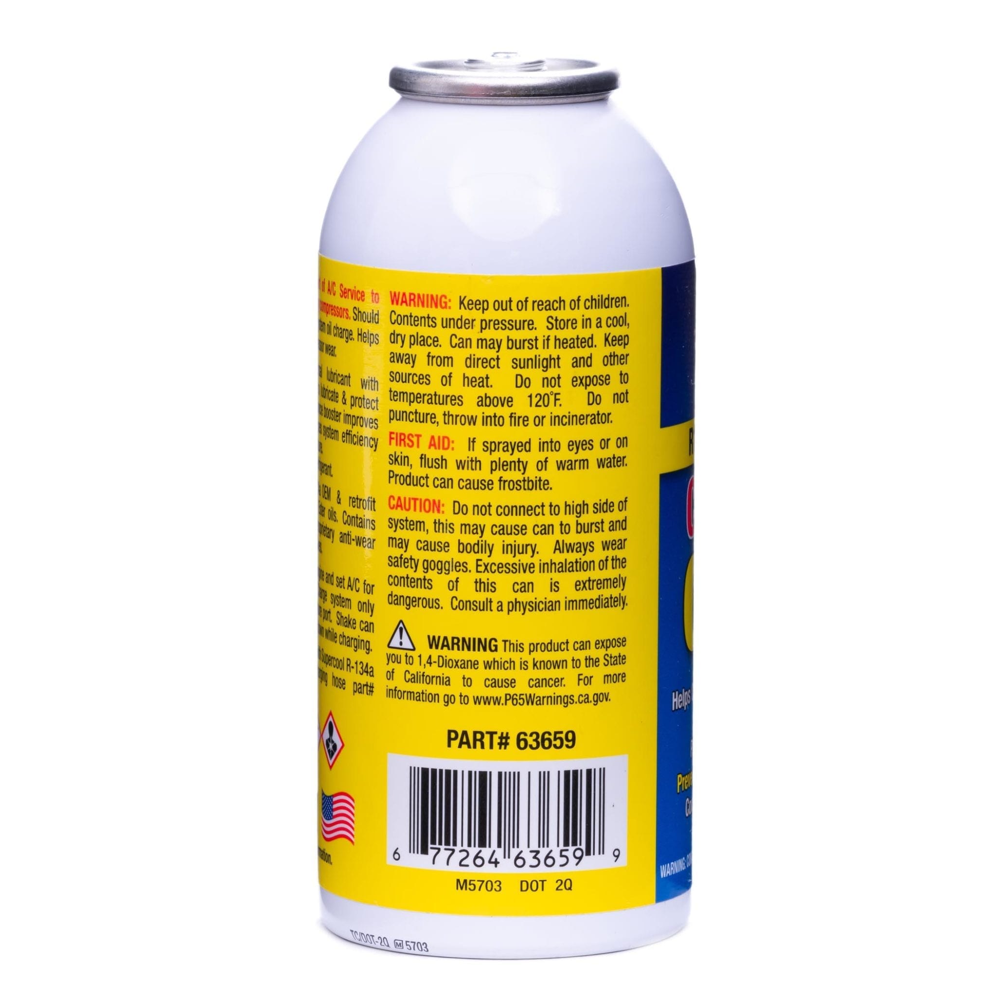 R134a Quiet Charge with UV Dye 4oz Aerosol - TSI Supercool