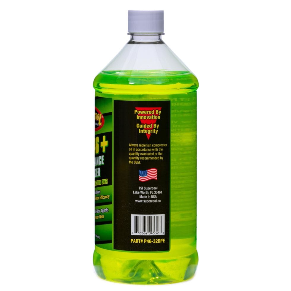 PAG Oil 46 Viscosity with Performance Enhancer & U/V Dye Quart - TSI ...