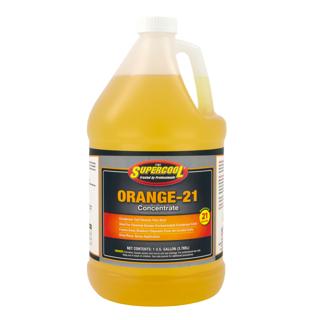 Orange-21 Alkaline Coil Cleaner 128oz - TSI Supercool